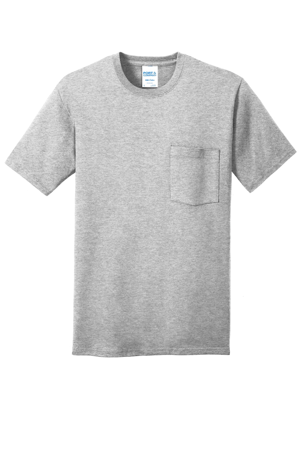 Port & Company Pc54 P Unisex Core Cotton Pocket Tee | Jiffy Shirts